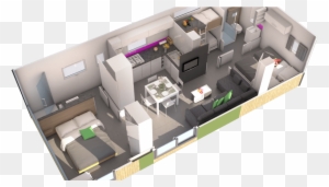 Sunêlia Luxe Taos 6 Personnes Plan 3d - Mobil Home Taos 2 Chambres ...
