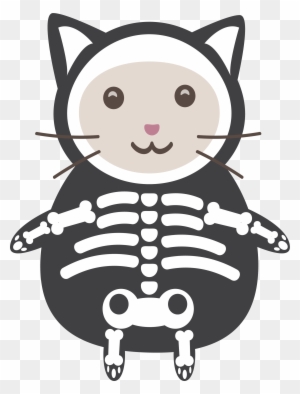 Halloween Euclidean Vector Disguise - Skeleton Cat Cartoon - Free ...