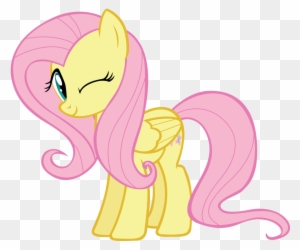 Fanmade Winking Fluttershy By Tecknojock - Transparent My Little Pony ...