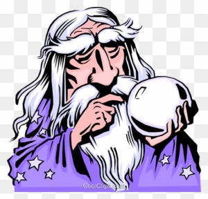 Cartoon Merlin Royalty Free Vector Clip Art Illustration - Wizard With ...