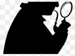 Consulting Detective With Pipe And Magnifying Glass - Sherlock Holmes ...