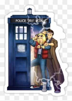 Doctor Who/ Back To The Future Crossover Sticker - Cartoon - Free ...