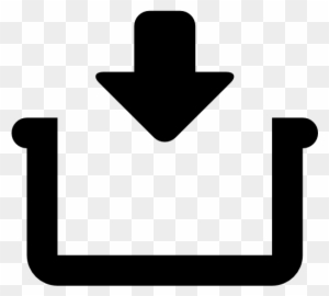 Arrow Pointing Down A Container Free Icon - Arrow Pointing Down In A ...