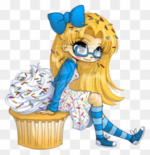 Very Vanilla Cupcake Girl - Anime Cupcake Girl Png - Free Transparent ...