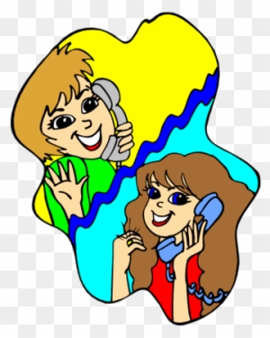 Girl Talking To Friends Clipart Kid