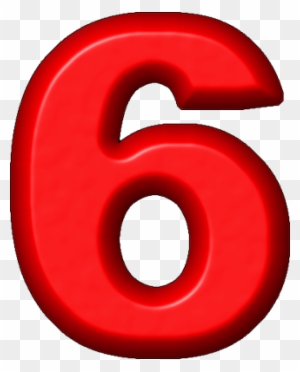 Number 6 Clipart Red