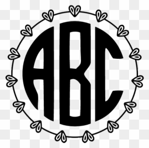 Monogram Maker Round Border With Little Hearts - Circle Monogram - Free ...