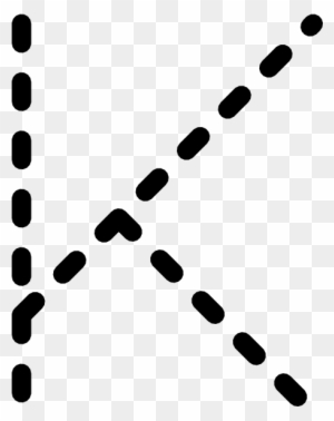 Alphabet Tracing Letter K Clip Art Free Vector - Letter K To Trace ...