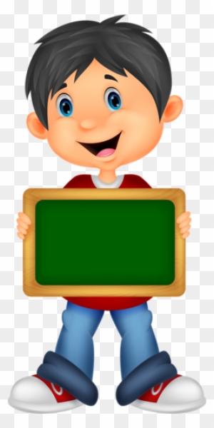 Crafts - Boy Holding A Paper Cartoon - Free Transparent PNG Clipart ...