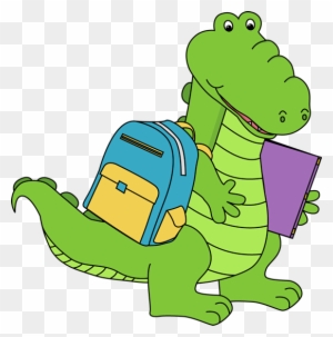 School Alligator - Alligator School Clipart - Full Size PNG Clipart ...