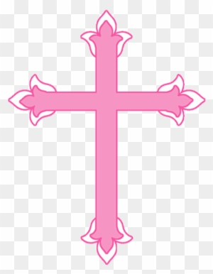 Pink Fancy Cross Clip Art Easter Christian Cross Pink Clip Art PNG