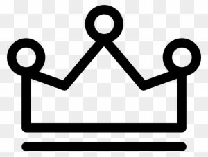 Royal Crown Outline With Three Little Balls On Top - Crown Outline Png ...