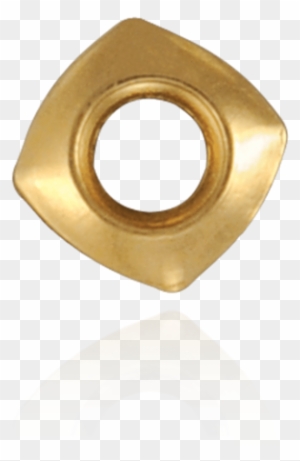 14k Gold Square Shape Bezel Sliders For Round Stone - Circle - Free ...