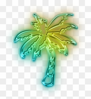 Double Trees Clip Art - Neon Palm Tree Vector - Free Transparent PNG ...