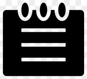 Black Paper Notes Notebook With Spring Comments - Icon - Free ...