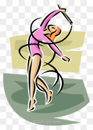 Gymnast Performing The Floor Routine Royalty Free Vector - Chinese ...