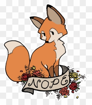Nope" Rude Fox By Eglads - Chibi Fox - Free Transparent PNG Clipart ...