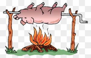 Pig Roast - Pig On A Spit - Free Transparent PNG Clipart Images Download