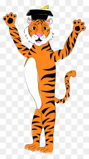 Tiger Clipart Graduate - Tiger With Graduation Cap - Free Transparent ...