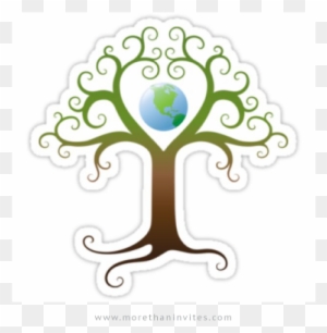Earth Tree Sticker, Tree With Branches Surrounding - Themes On Earth ...