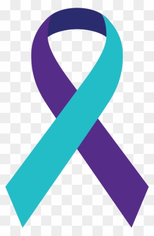 Suicide Prevention Ribbon Clipart - Teal And Purple Ribbon - Free ...