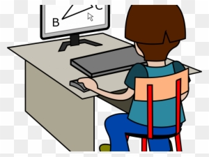 Student Computer Cartoon Clip Art - Student Computer Cartoon - Free ...