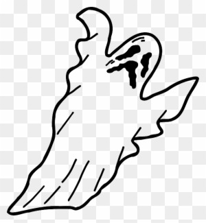Scary, Spooky, Halloween, Flying, Floating - Scary Ghost Outline - Free ...