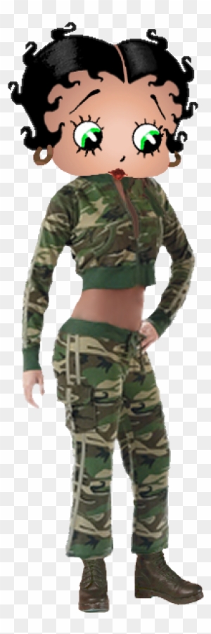 Betty Boop Army Boot Camp - Betty Boop Milatary - Free Transparent PNG ...