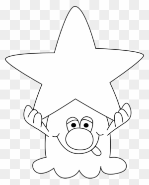 Black And White Monster Holding A Star - Cute Monsters Clipart Png ...