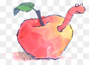 Wormy Apple - Child Art - Free Transparent PNG Clipart Images Download