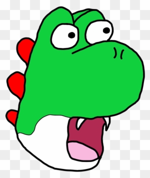 Yoshi Scary Face By Eduardo A Amazonas - Scary Yoshi - Free Transparent ...