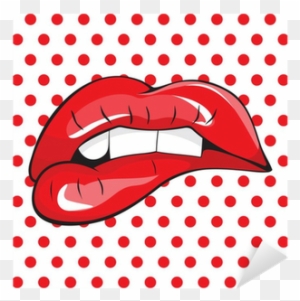 Cartoon Lips Pop Art - Free Transparent PNG Clipart Images Download