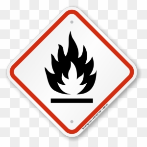 Ghs Flammable Pictogram Sign, Diamond Shaped, Sku - Ghs Signs - Free ...