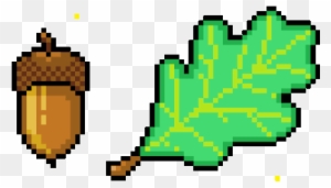 Pixel - Acorn Leaf Vector Png - Free Transparent PNG Clipart Images ...