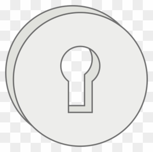 Vector Clip Art Of Outline Simple Metal Door Key Public - Key Detail ...