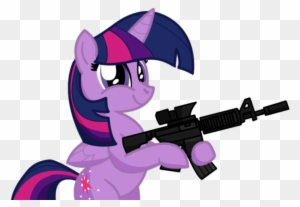 Alicorn, Ar15, Artist - My Little Pony Twilight Sparkle Machine Gun ...