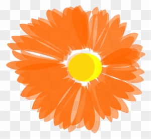 Orange Flower Clipart Bunga - Flower Clipart Black And White - Free ...