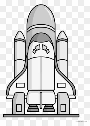 Space Shuttle Transportation Free Black White Clipart - Space Shuttle ...