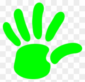 Handprint - Outline - Clipart - Hands Clipart Green - Free Transparent ...