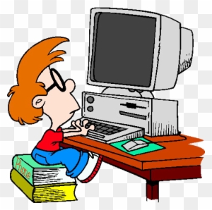 Student Computer Cartoon Clip Art - Student Computer Cartoon - Free ...