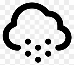 Cold Hail Falling Of A Cloud Weather Interface Symbol - Weather Symbol ...