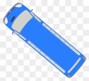 Clipart Bus Overhead Blue 140 Clip Art At Clker Com - Bus Top View Icon ...