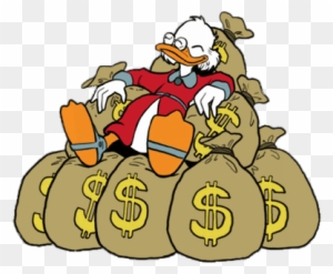 Ducktales Scrooge Mcduck Lying On Money Bags - Scrooge Mcduck Money ...
