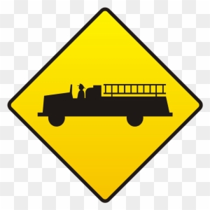 Fire Engine Sign - Emergency Vehicle Warning Signs - Free Transparent ...