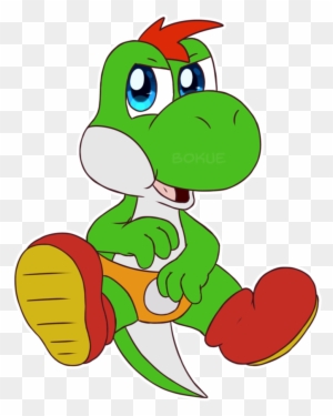 Yoshi Kid By Bokue - Yoshi Kid Paper Mario Ttyd - Free Transparent PNG ...