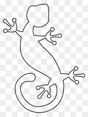 Gecko Drawings - Outline Of A Lizard - Free Transparent PNG Clipart ...
