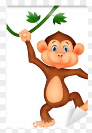 Cute Monkey Hanging Cartoon - Free Transparent PNG Clipart Images Download