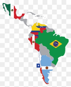 Latin America Map With Flags Clipart - Spanish Speaking Countries Map ...
