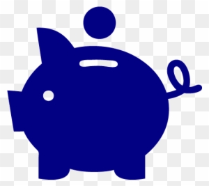 Navy Blue Piggy Bank 2 Icon Free Navy Blue Piggy Bank - Blue Piggy Bank ...