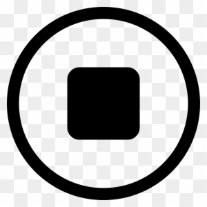 Stop Button Comments - Circle With Dot In Center - Free Transparent PNG ...